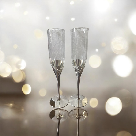 Lenox | Dining | Lenox Silver Champagne Flutes | Poshmark